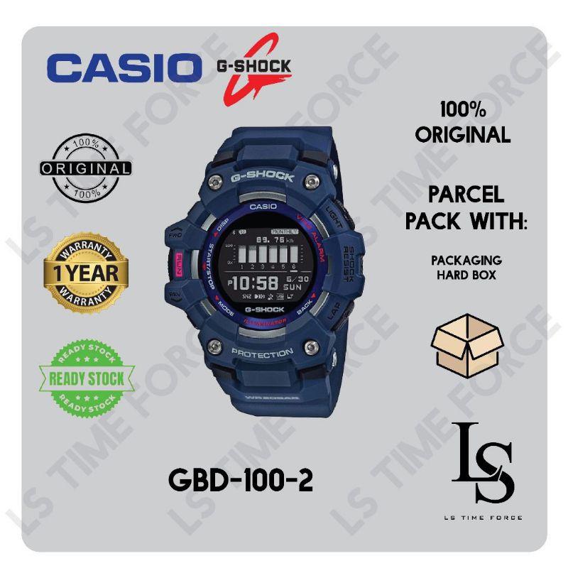 G-SHOCK ORIGINAL GBD-100-2/GBD-100-2DR/GBD-100/GBD100 | Shopee Malaysia