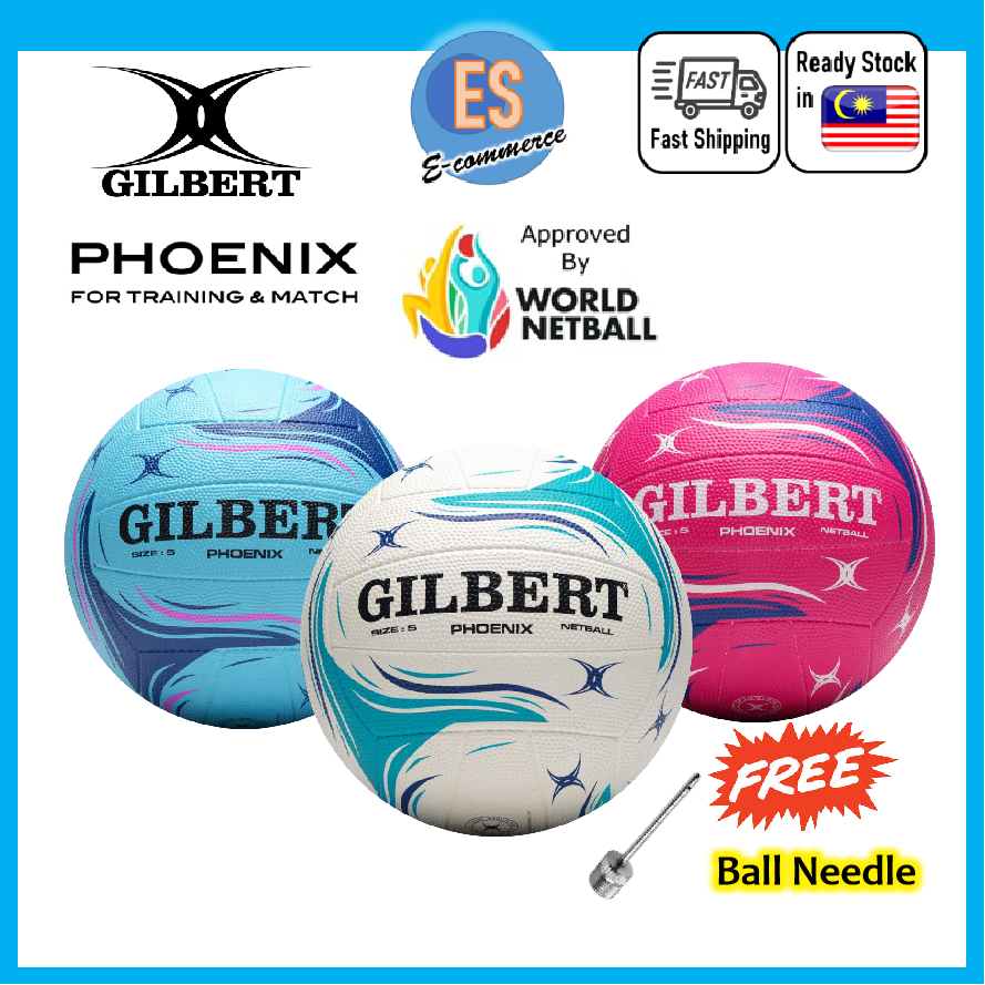 Gilbert Phoenix Match Netball (Size 5, 4) Bola Jaring Latihan ...