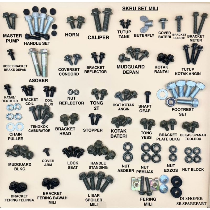 (MURAH 🔥) SKRU SET SET RXZ CATALYZER DAN MILI FULL SET SCREW HIGH ...