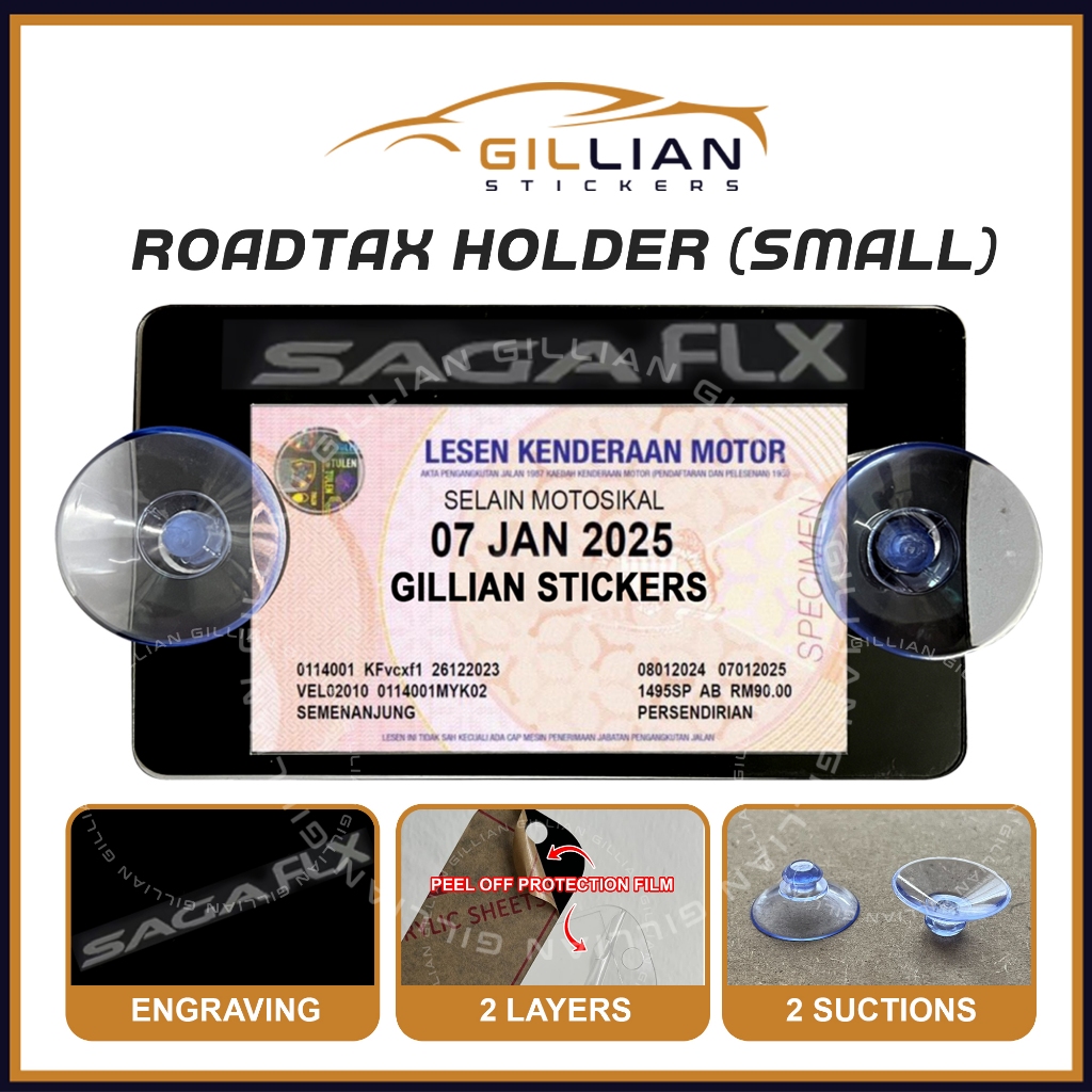 Saga Flx Roadtax Holder Proton Car Small Size Sticker Pemegang Rotek ...