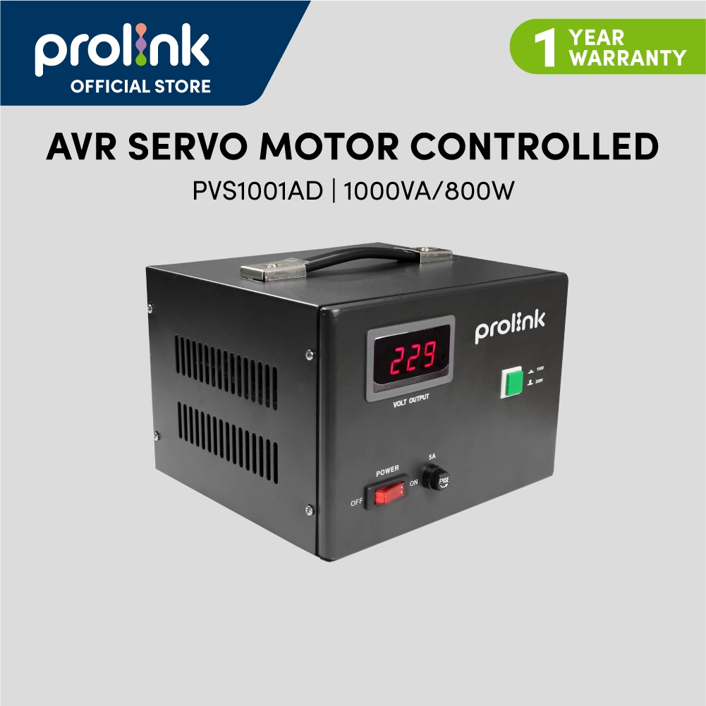 Prolink 1KVA Servo Motor Control AVR Voltage Stabilizer with Dual ...