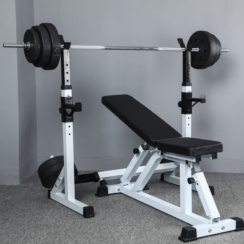 HOT Adjustable Pair of Barbell Squat Racks Portable Stand Weight ...