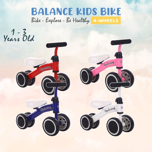 ORIGINAL 4 Wheels Baby Sport Balance Walker Glider Bike Learning ...