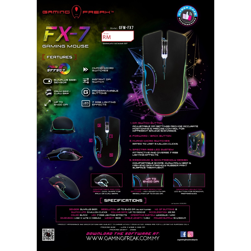 GAMING FREAK FX-7 Gaming Mouse | Shopee Malaysia