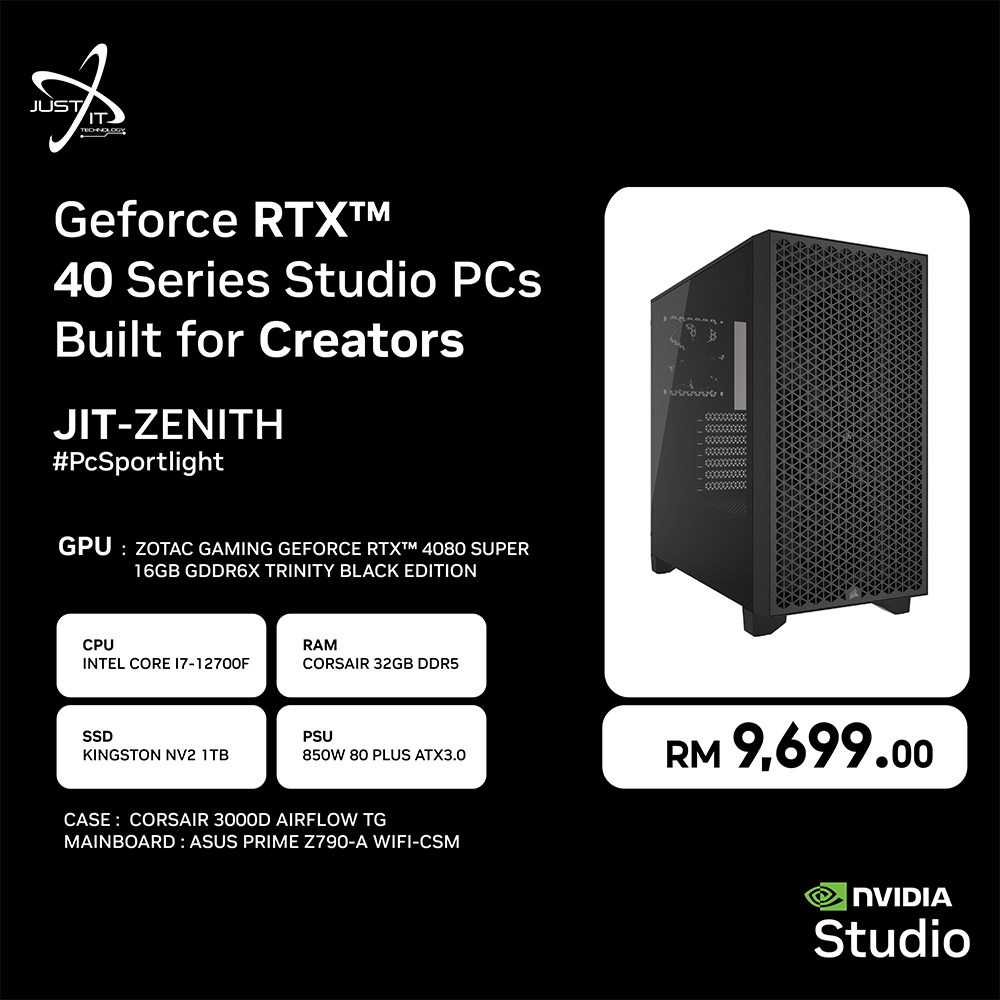 JUSTIT Geforce RTX 40 Series Studio PCs Built for Creators PC Package ...