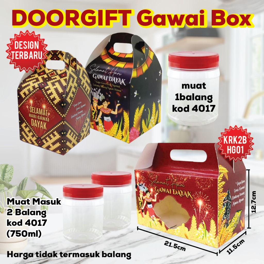 ECO PRINT MALL/Giftanda/Gawai Gift Box/Hari Gawai Gift Box/Kotak Kuih ...