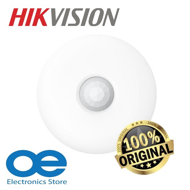 HIKVISION DS-PDCL12DT-EG2 Wired Dual-Tech Digital Quad Pyro Sensor + 24GHz Microwave Ceiling ...