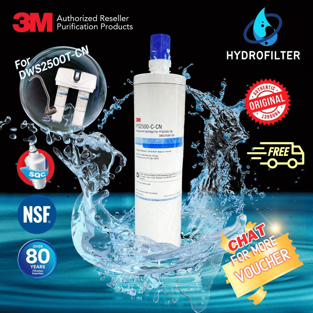 3M™ Replacement Cartridge PFS2500-C-CN (for 3M DWS2500T-CN)/ Direct Drinking Water/ 3M Indoor ...