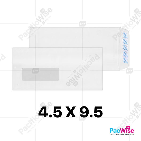 White Envelope/Sampul Surat Putih/Tetingkap/Window Envelope (4.5" x 9.5 ...