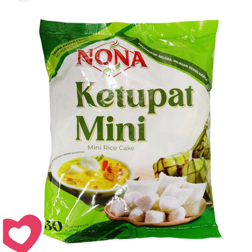 Nona Ketupat Mini 30pek x 20gram | Mini Nasi Impit Nona | Shopee Malaysia