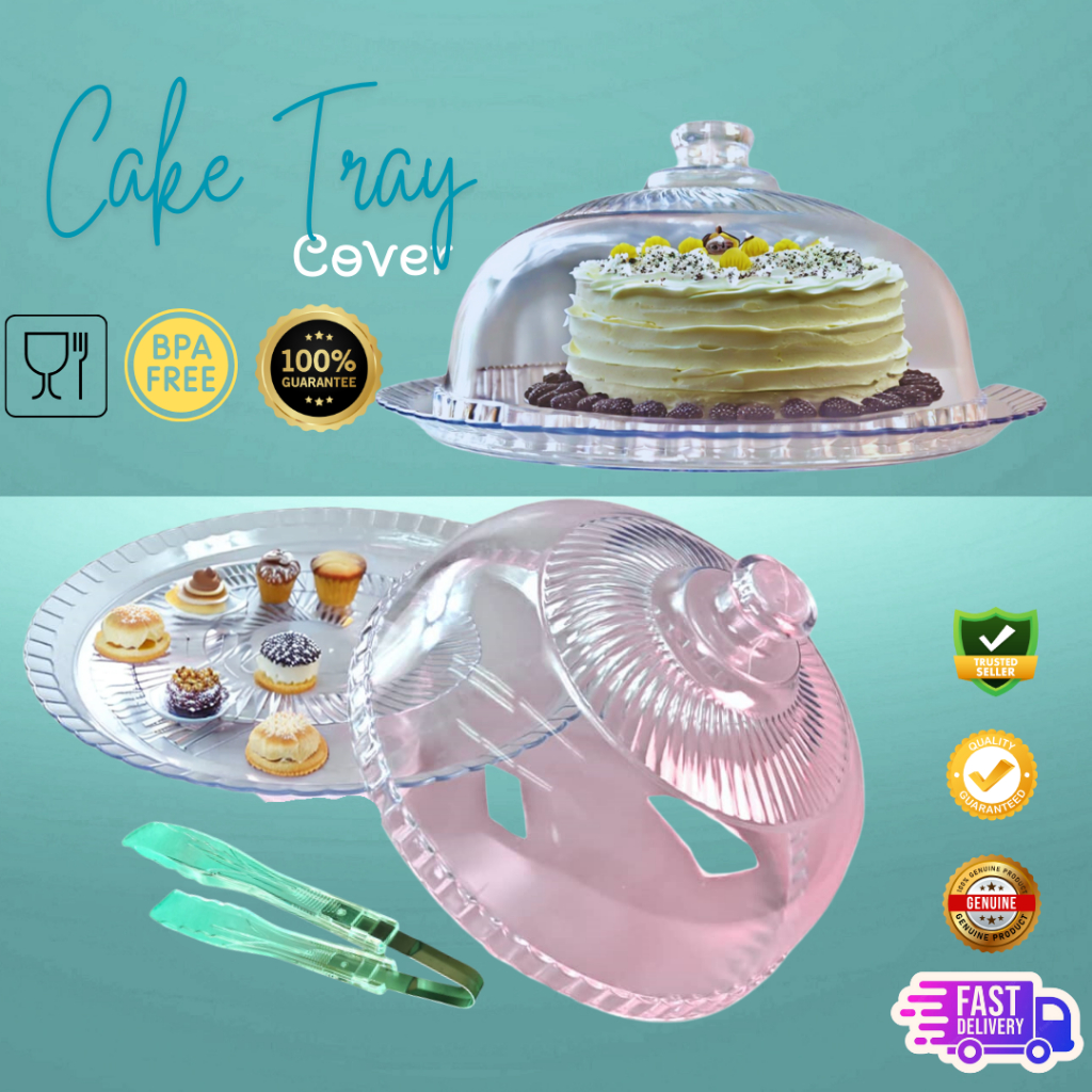 TRANSPARARENT DISPLAY CAKE TRAY/ PASTRY DISPLAY TRAY/KUIH PAPARKAN ...