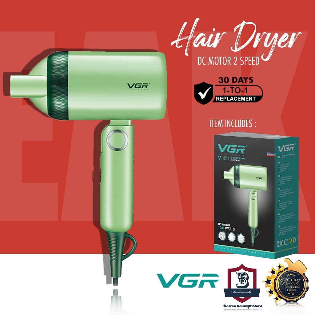 VGR V-421 Original Hair Dryer Portable Folding Hair Dryer 1200W Hair Dryer Travel Tools ...