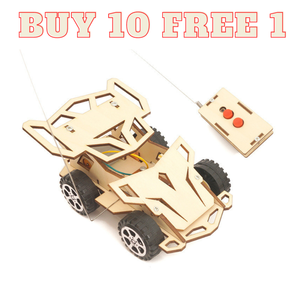PROJECT RBT/DIY Assembled RC Racing Car Model Kit Wooden Kids Science ...