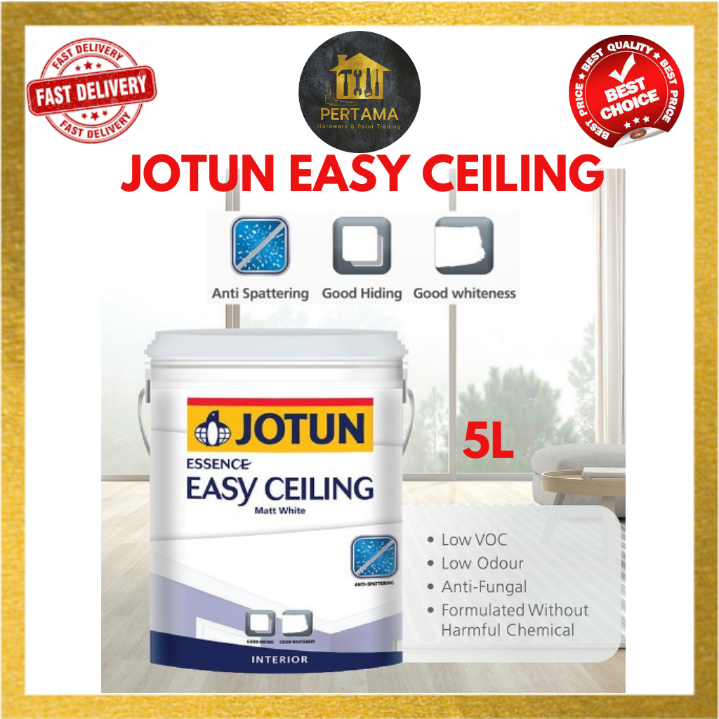 JOTUN EASY CEILING WHITE 5L (CAT SILING) | Shopee Malaysia