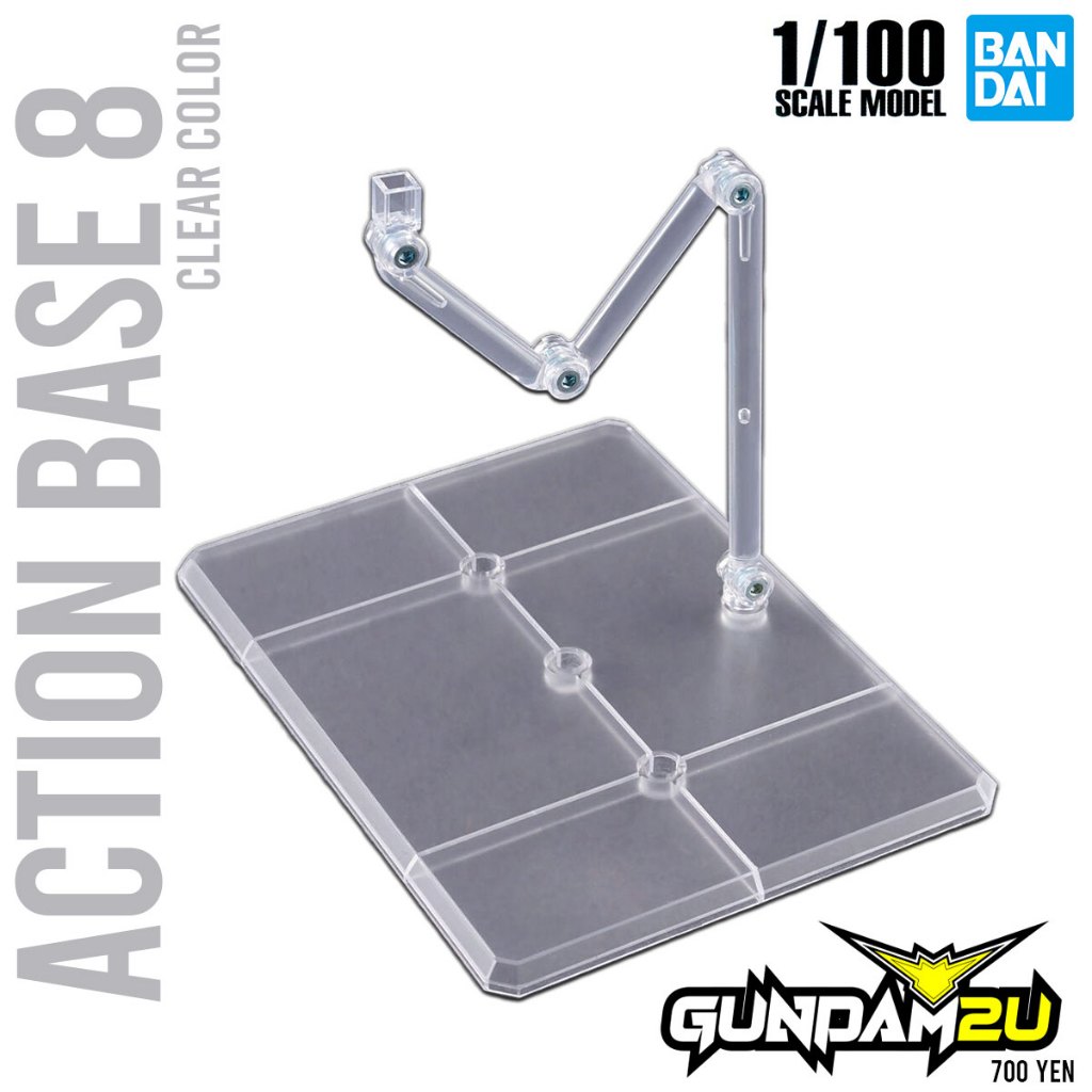 BANDAI Action Base 8 Clear Stand For 1/100 MG FRS HG RG 30MM 30MS Plastic Model Kit - Gundam2U ...
