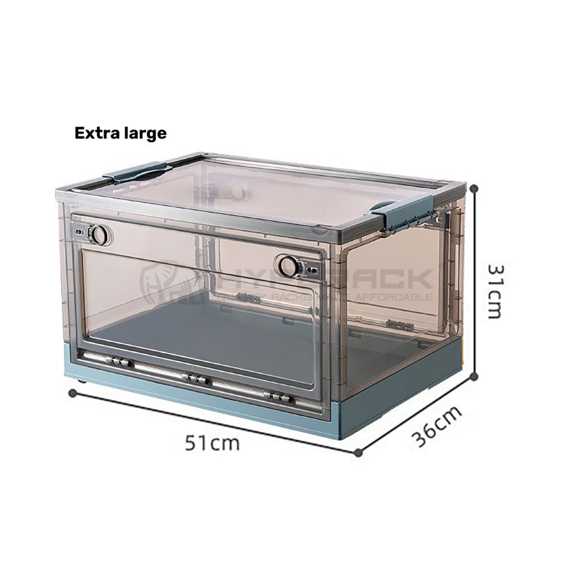 HYPERACK ™️ Portable Transparent Storage Box Foldable Storage Large ...