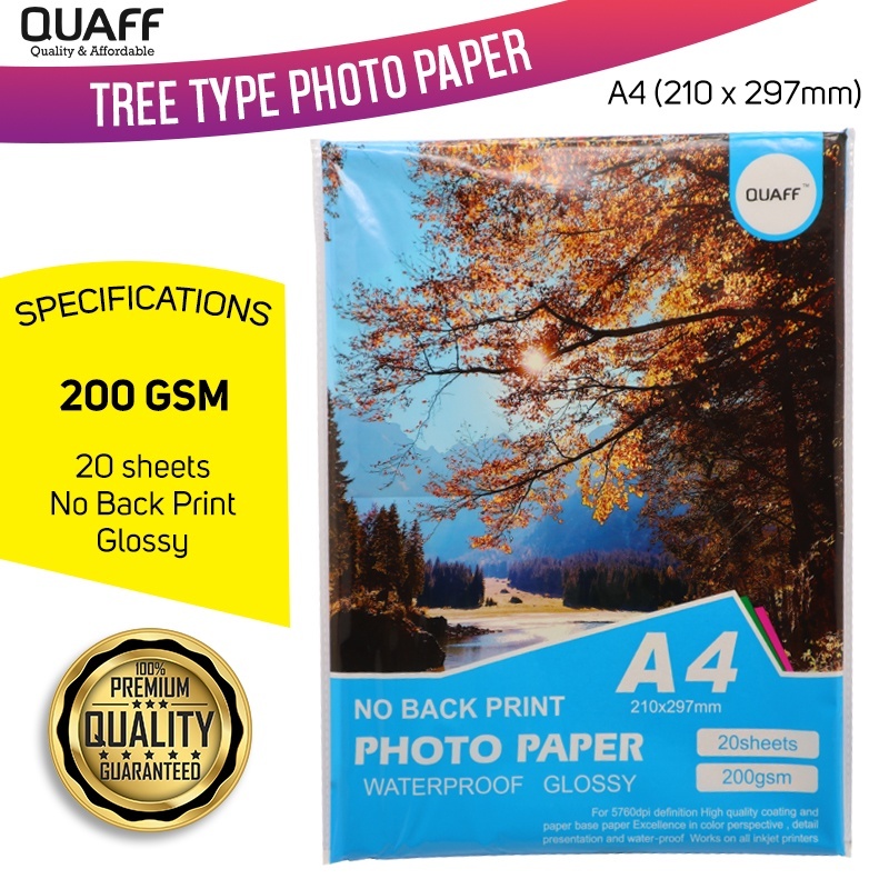 Professional 3R 4R 5R A4 A3 Photo Paper Glossy waterproof 180 / 200 ...