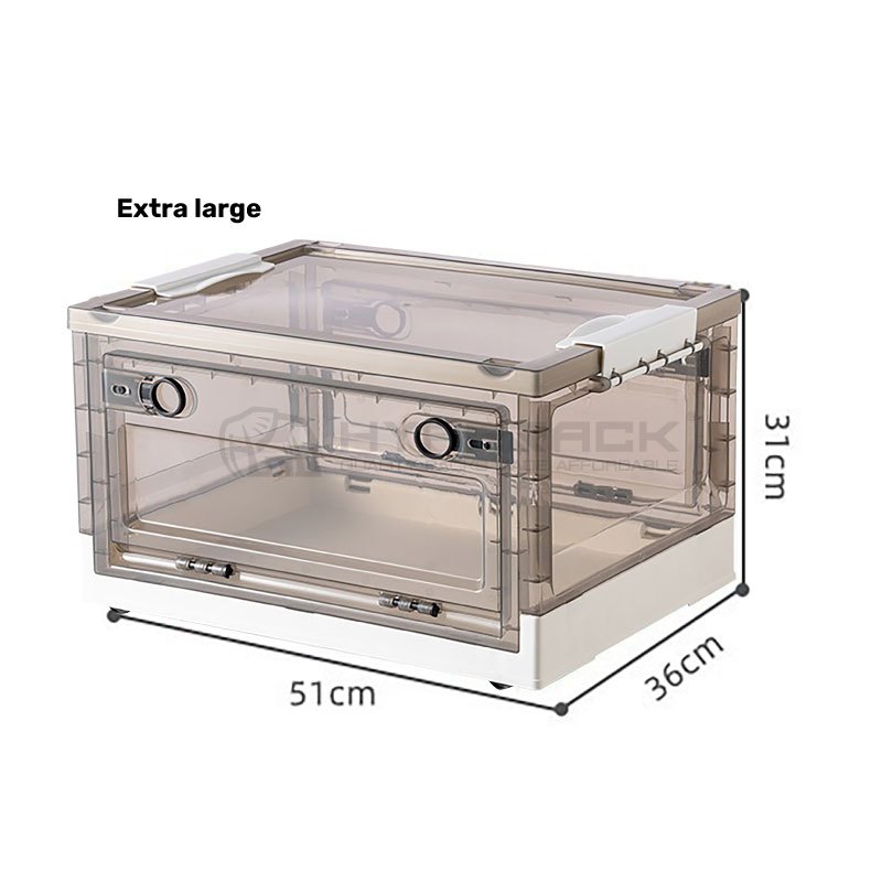 HYPERACK ™️ Portable Transparent Storage Box Foldable Storage Large ...