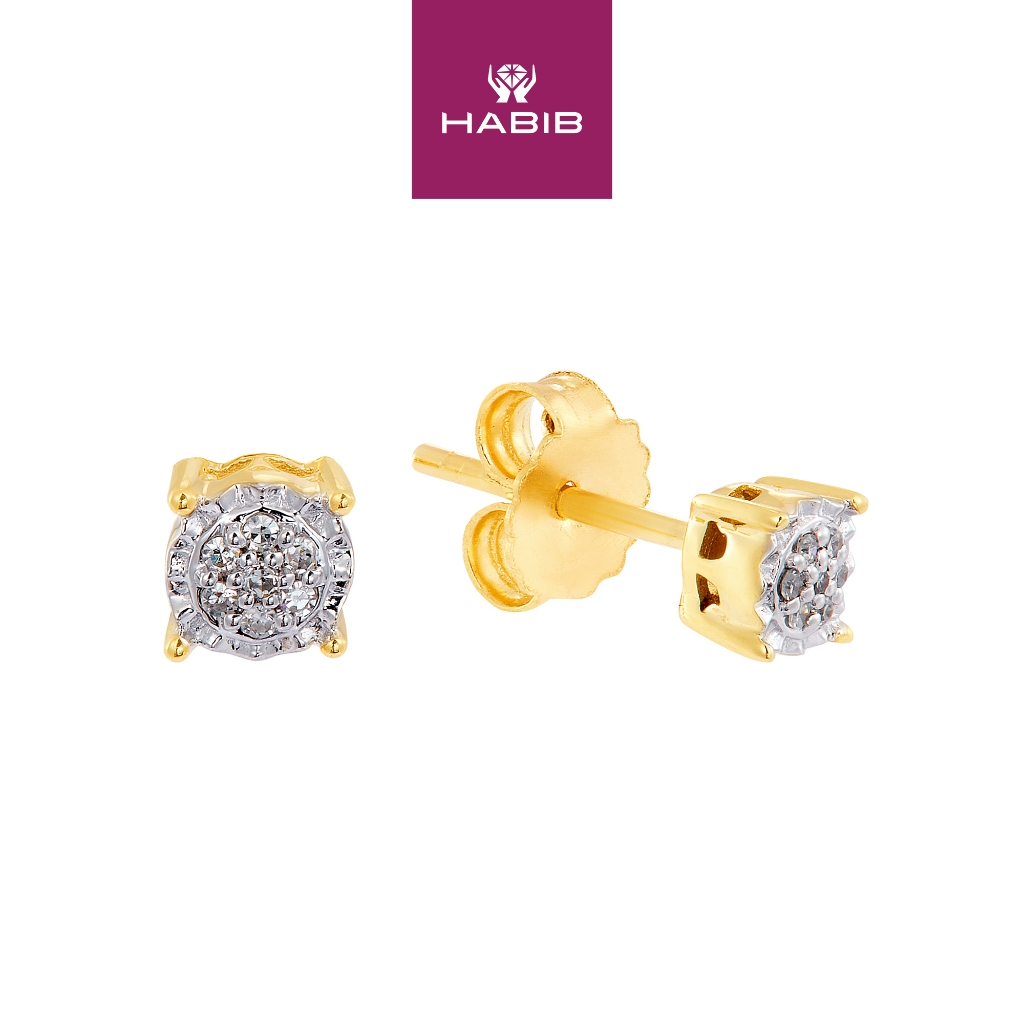HABIB Diamond Earrings in 375/9K Gold 457220623 | Shopee Malaysia
