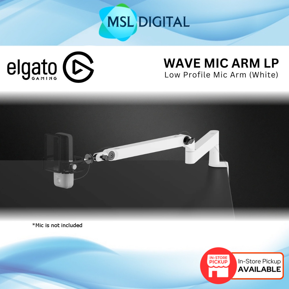 CORSAIR Elgato Wave Mic Arm LP Low Profile Mic Arm (White) | Shopee ...