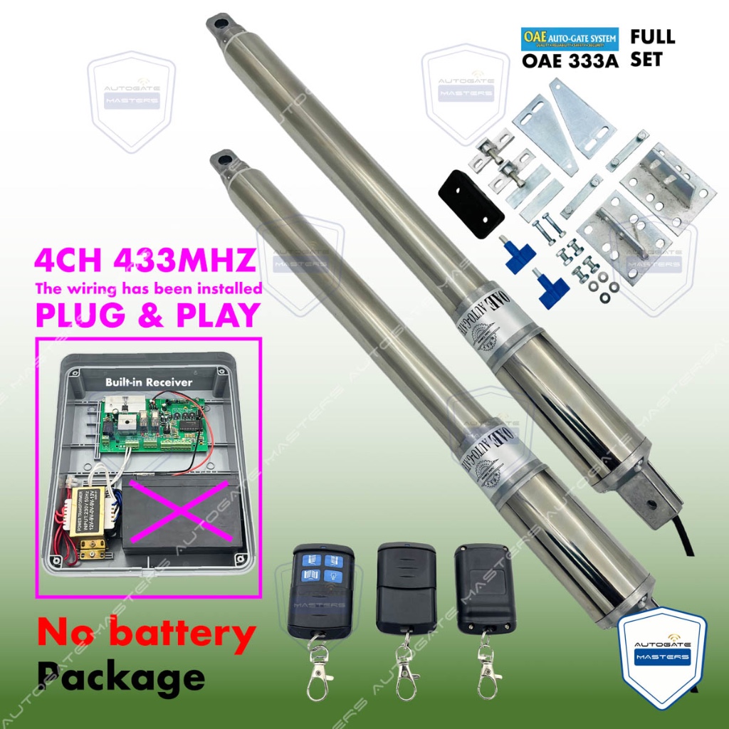 OAE 333A（4CH 433MHZ D11 ) SWING ARM AUTOGATE (FULL SET) | Shopee Malaysia