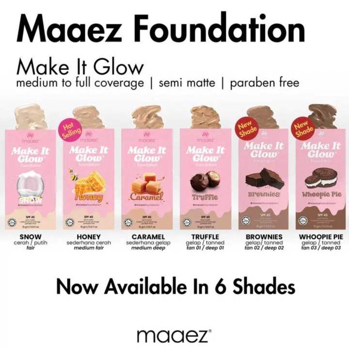 Original HQ Maaez Foundation Make It Glow by Maaez Cosmetics 15g ...