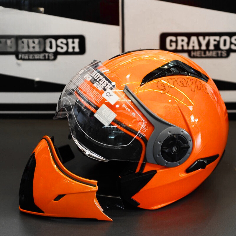 GRAYFOSH G3000 MODULAR HELMET KID HELMET SIZE REMOVE CHIN OPEN FACE ...
