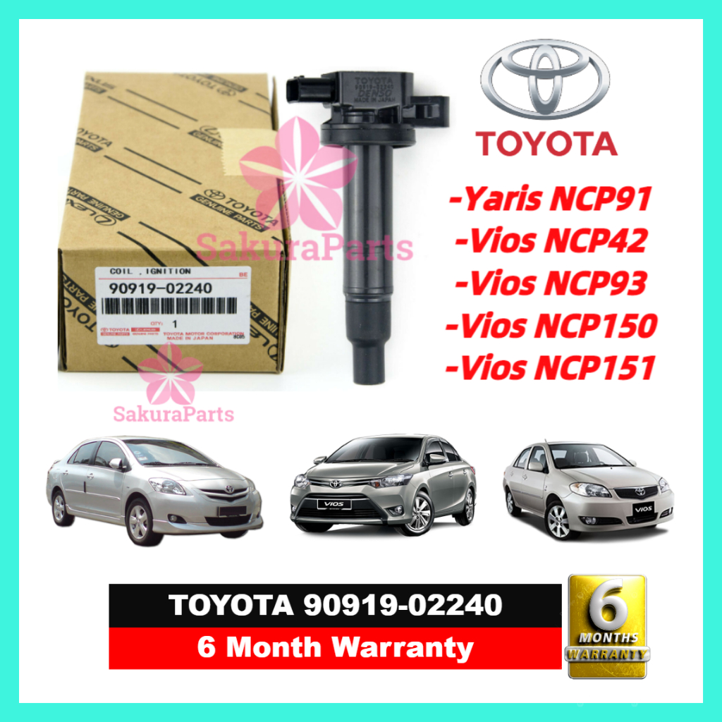 (6Month Warranty) Toyota 90919-02240 Ignition Plug Coil for Toyota ...