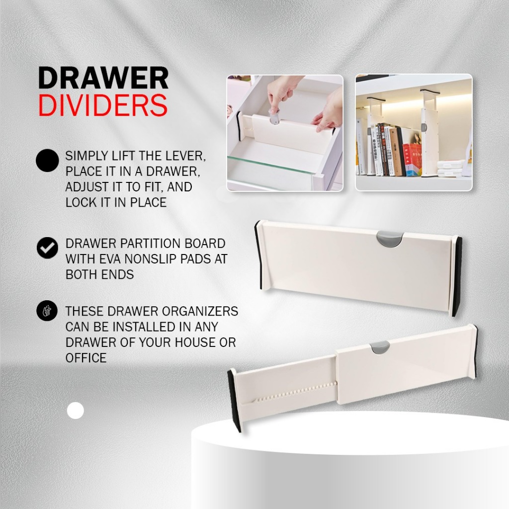 Retractable Organizer Divider Drawer Divider Organizer Clothes Drawer ...