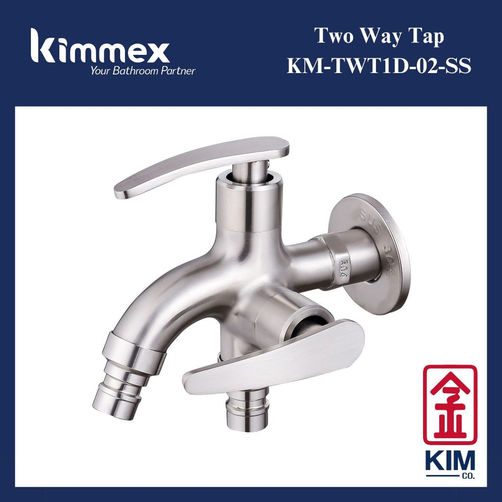 kimmex Two Way Bib Tap (KM-TWT1D-02-SS) | Bib Tap | Water Tap | Wall ...