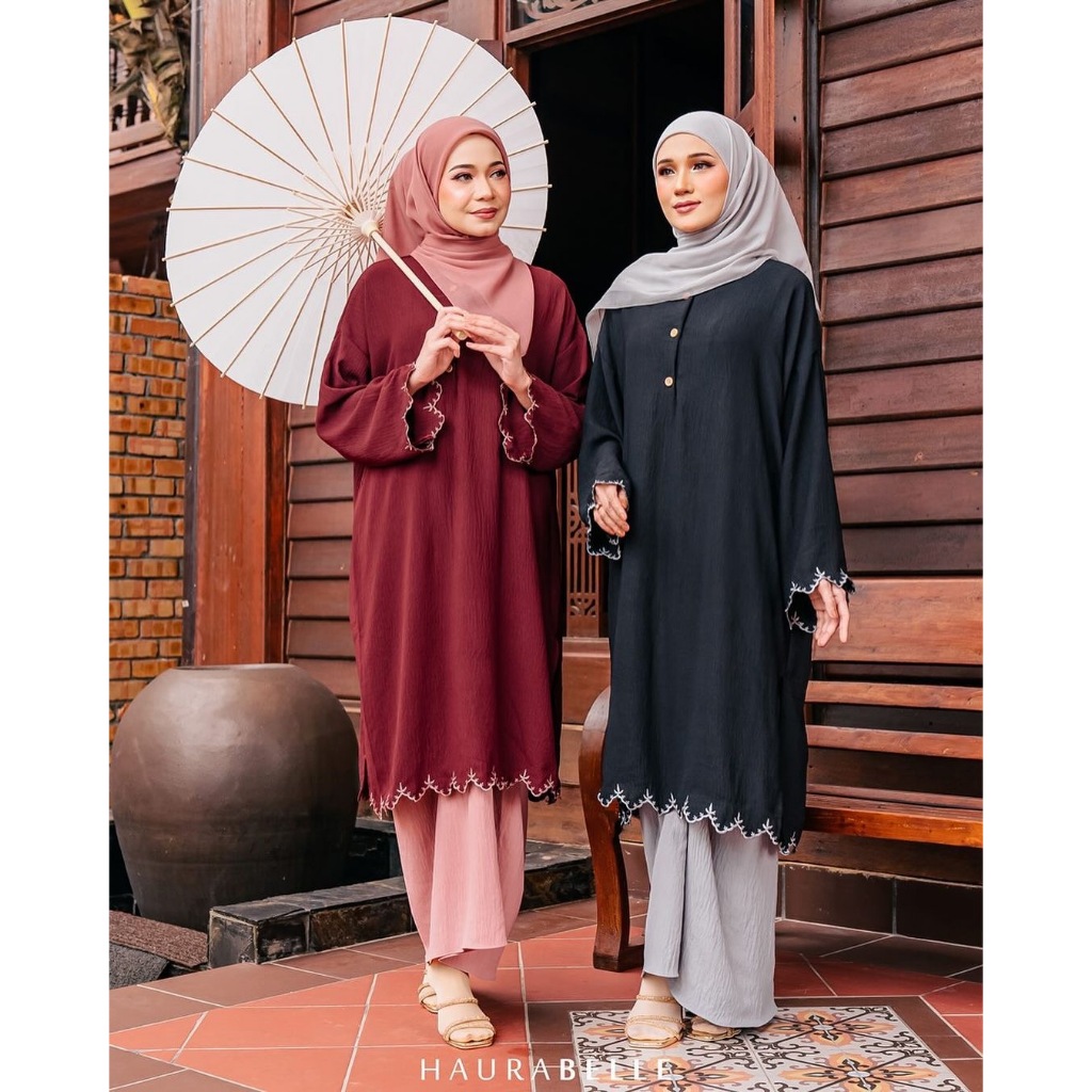 [100% ORI] READYSTOCK CHE SITI BAJU RAYA IRONLESS BY HAURABELLE ...