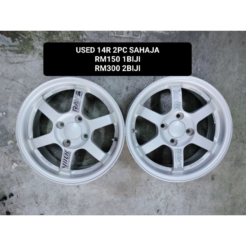 USED SPORT RIM 14 INCH RAYS TE37 4X100PCD RM150 1BIJI | Shopee Malaysia
