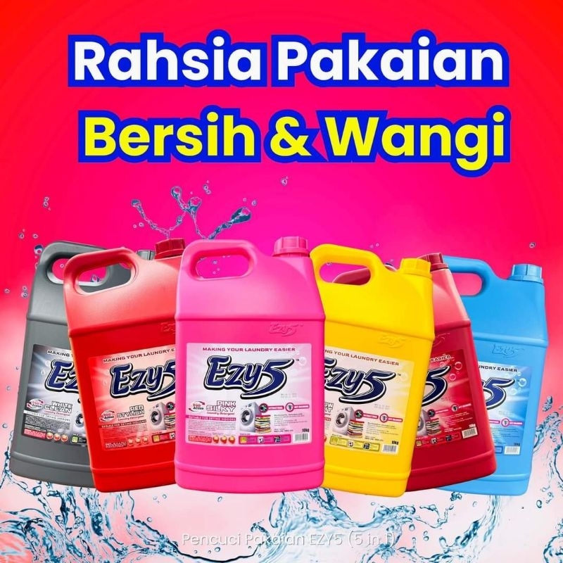 Ezy5 Laundry Detergent 10kg | Pencuci Pakaian Ezy5 | Sabun Ezy5 | Sabun ...