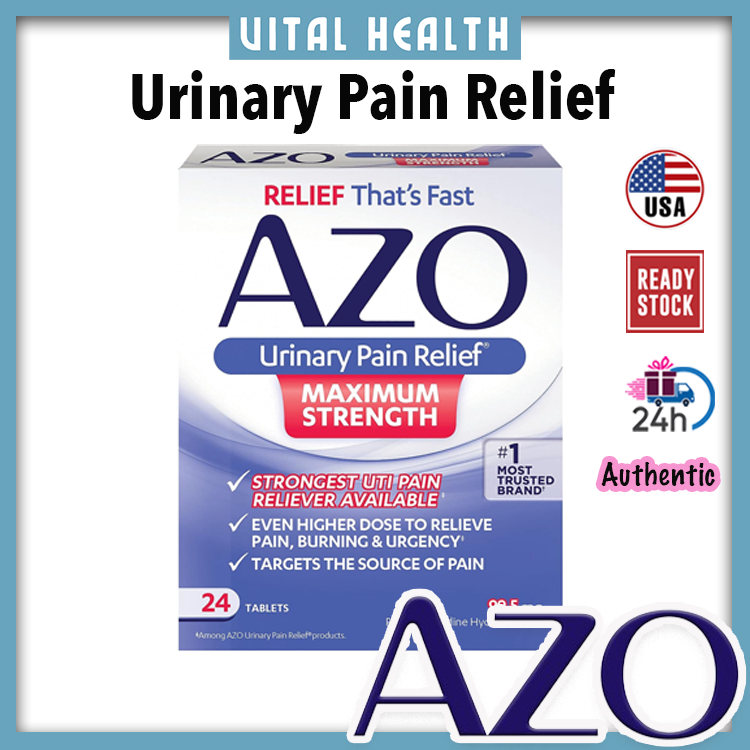 AZO Urinary Pain Relief Maximum Strength | Fast relief of UTI Pain ...
