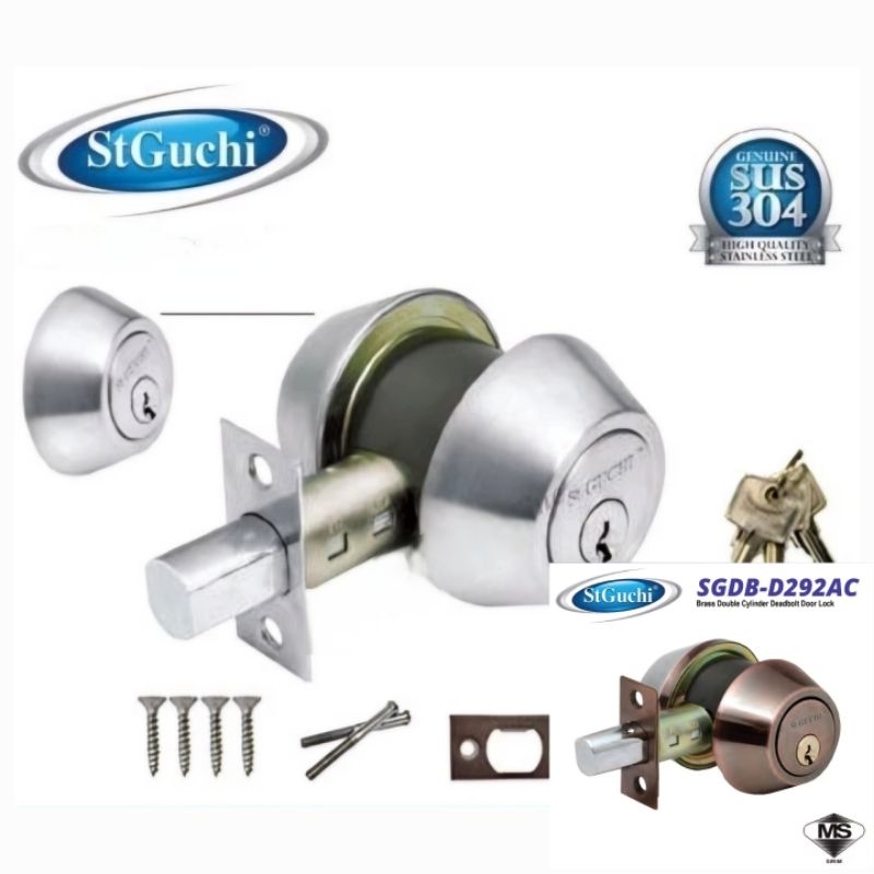 St Guchi Deadbolt Lock Double Sided Key | Shopee Malaysia