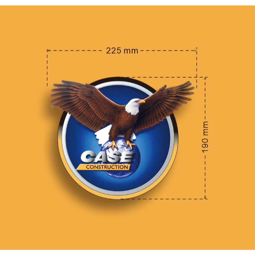 Backhoe Loader Case 580. Eagle / Logo Sticker. 99% Restore. UV Curable Ink. Color more lasting ...