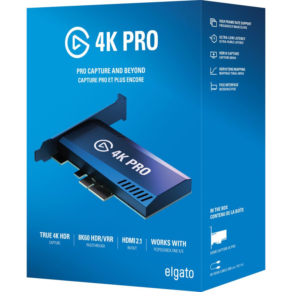 Elgato 4K PRO - Internal PCIe 4K 60fps Video Gaming Capture Card With ...