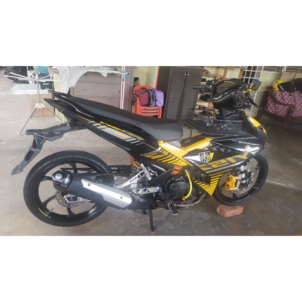 COVER SET Y15ZR V1 V2 KUNING HITAM YELLOW BLACK 1ST EDITION 2015 ...