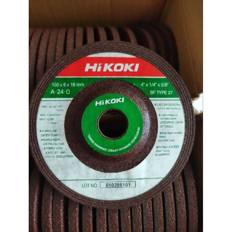 HIKOKI REINFORCED RESINOID OFFSET GRINDING WHEEL(100x6x16) | Shopee ...