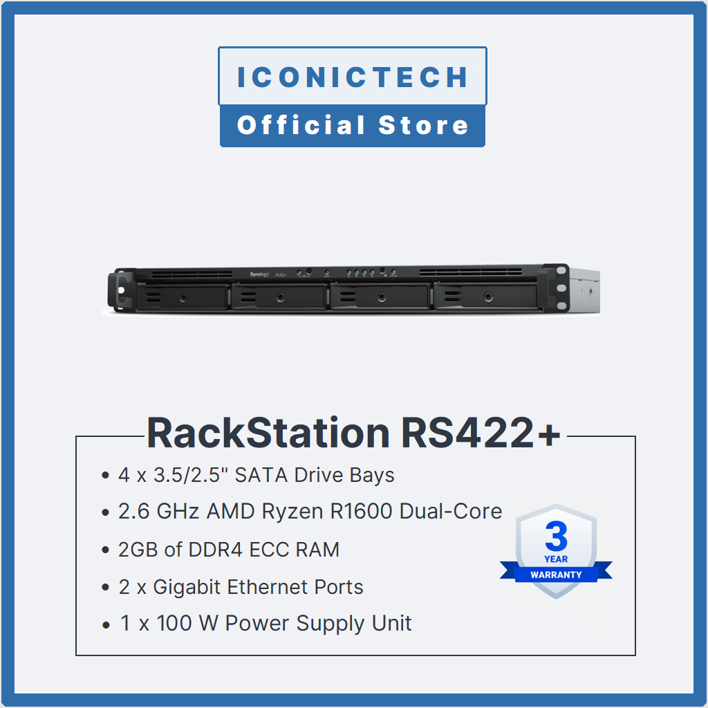 Synology RackStation RS422+ 4-Bay NAS Enclosure | Shopee Malaysia