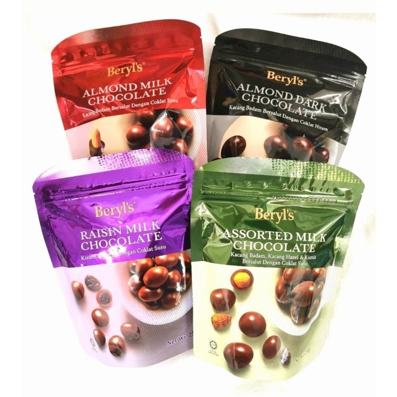Beryl's Almond Dark Chocolate / Raisin Milk Chocolate (250g) NATIONWIDE ...