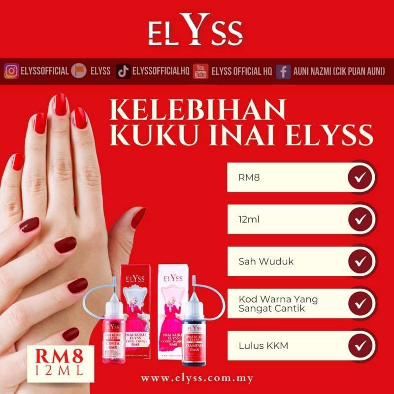 INAI KUKU ELYSS DANISH | CINTA 3ML💯ORIGINAL HQ | Shopee Malaysia