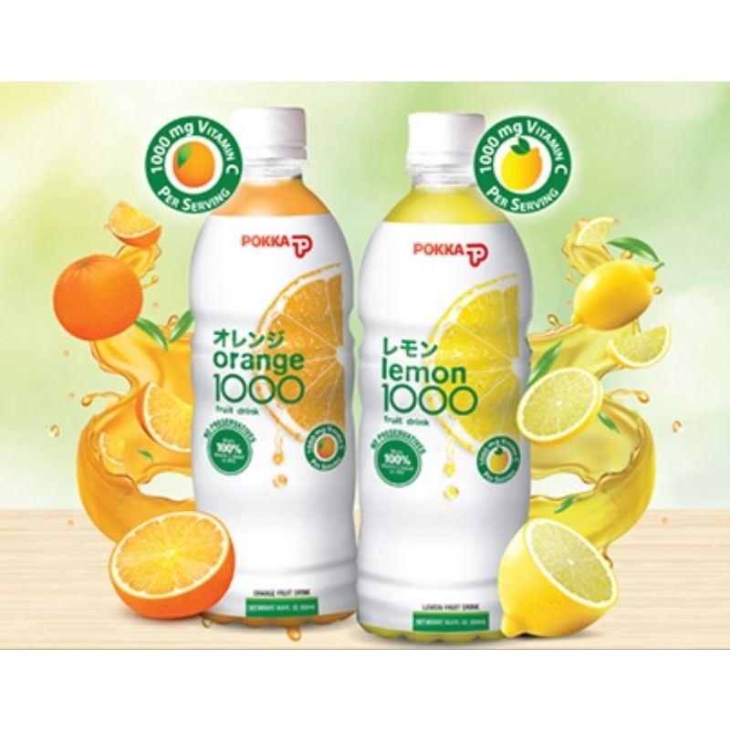Pokka Lemon 1000 / Orange 1000 (500ml) NATIONWIDE DELIVERY | Shopee ...