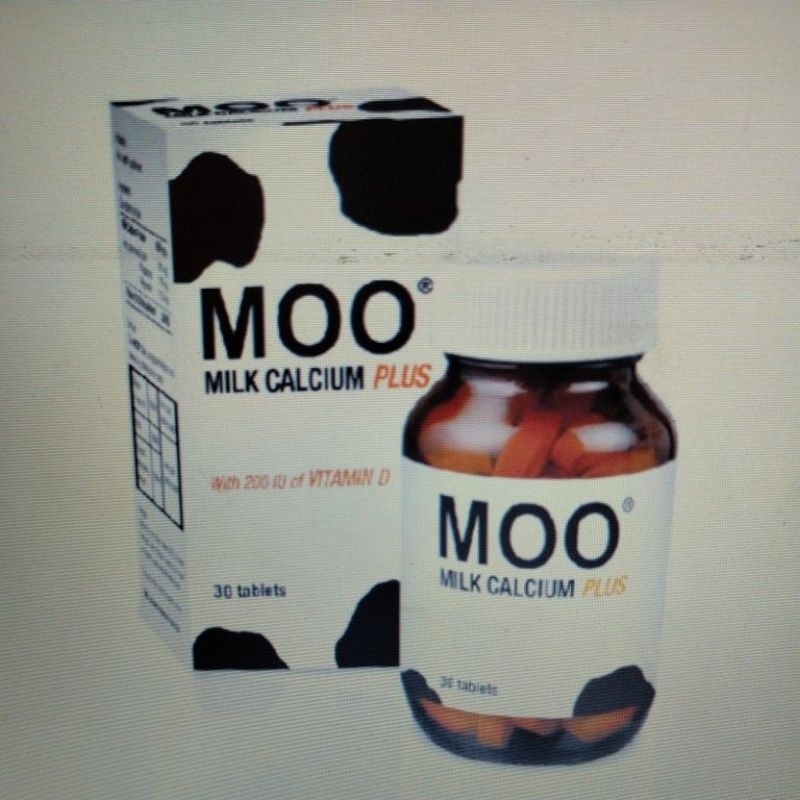 MOO MILK CALCIUM PLUS With 200 IU of VITAMIN D 30's | Shopee Malaysia