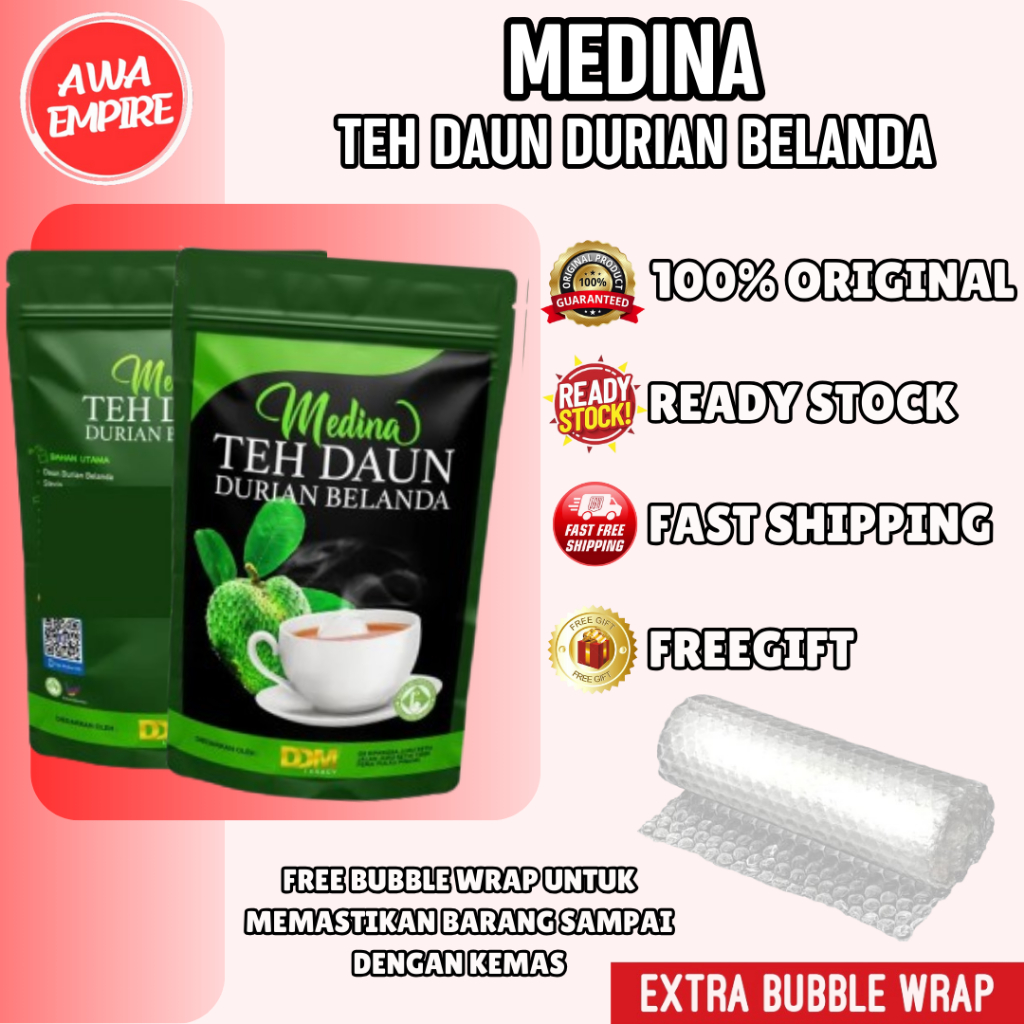 [100% ORIGINAL] TEH DAUN DURIAN BELANDA MEDINA SOLUSI RAWAT DIABETIS ...