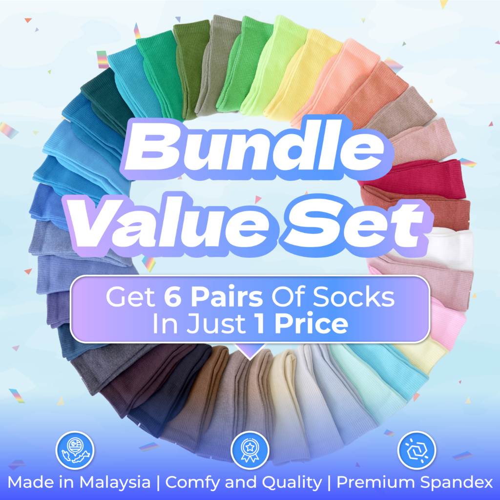 [Bundle Value Set] Xocks Bundle Set Stokin 6 Pasang Stoking Set Stokin ...