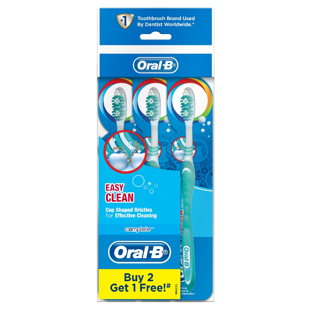 Oral-B Complete Easy Clean (Medium/Soft ) 3pcs toothbrush | Shopee Malaysia