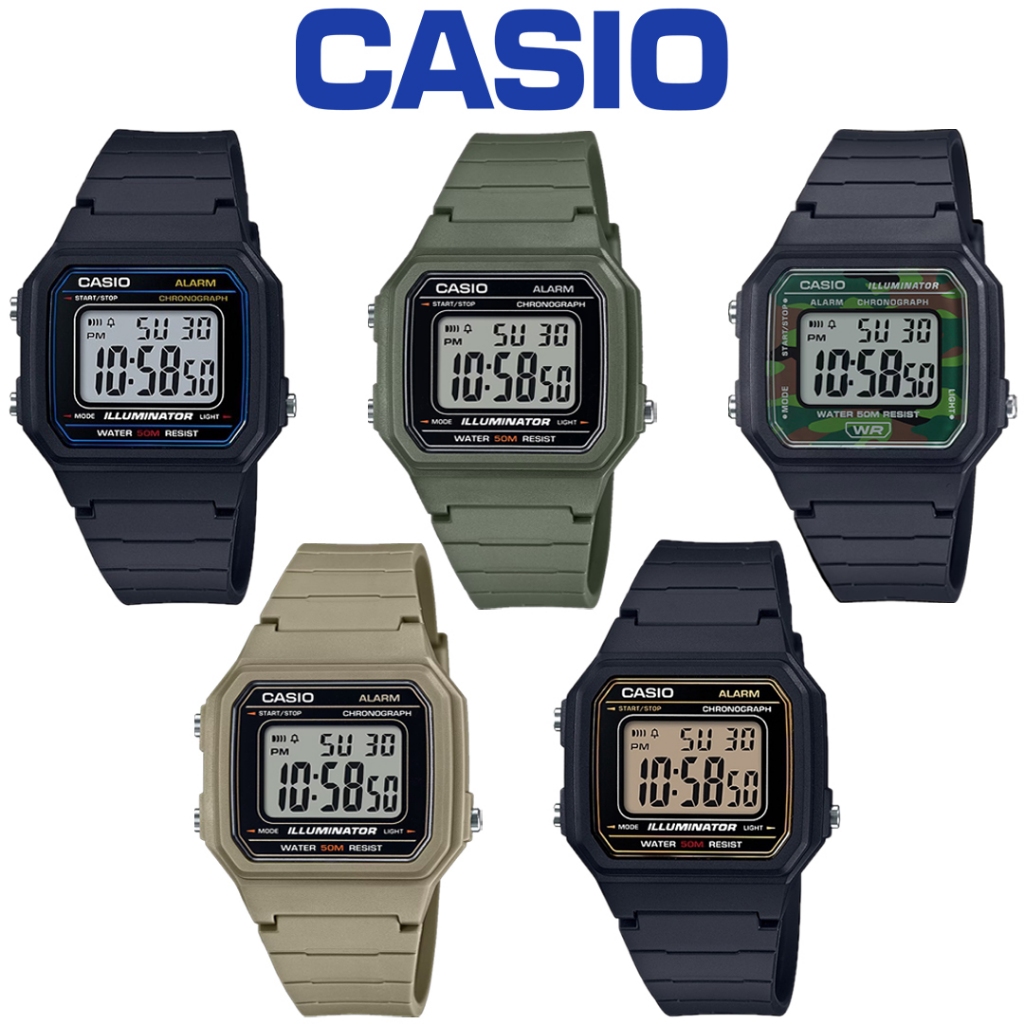Casio Youth Digital Resin Band Unisex Watch W-217H | Shopee Malaysia