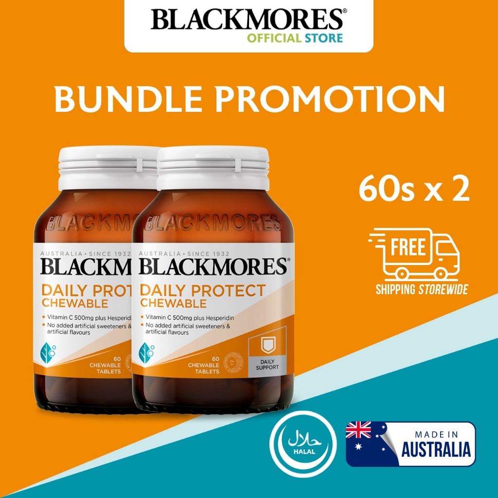 [Bundle of 2] Blackmores Daily Protect Chewable 500mg 60s | Shopee Malaysia