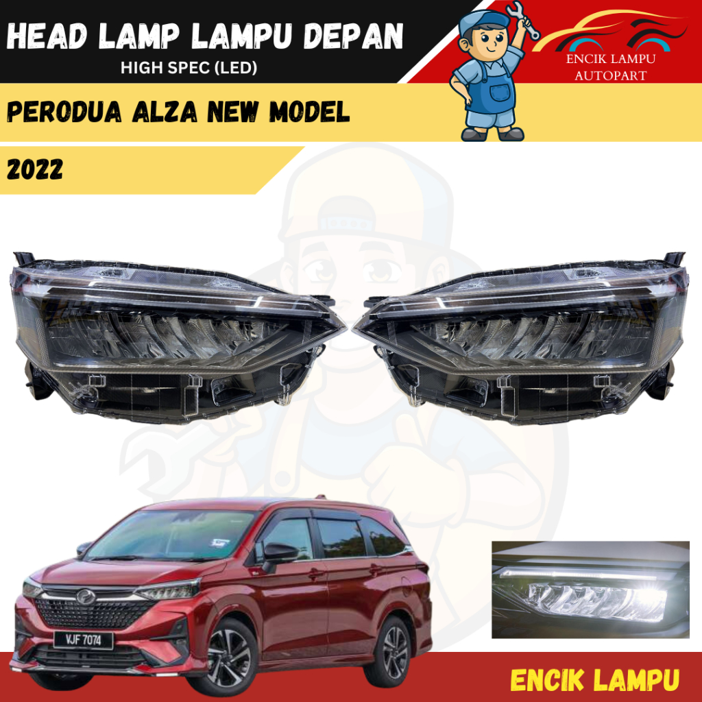 Second Hand (100% Original) Perodua Alza 2022 Led Original Headlamp ...